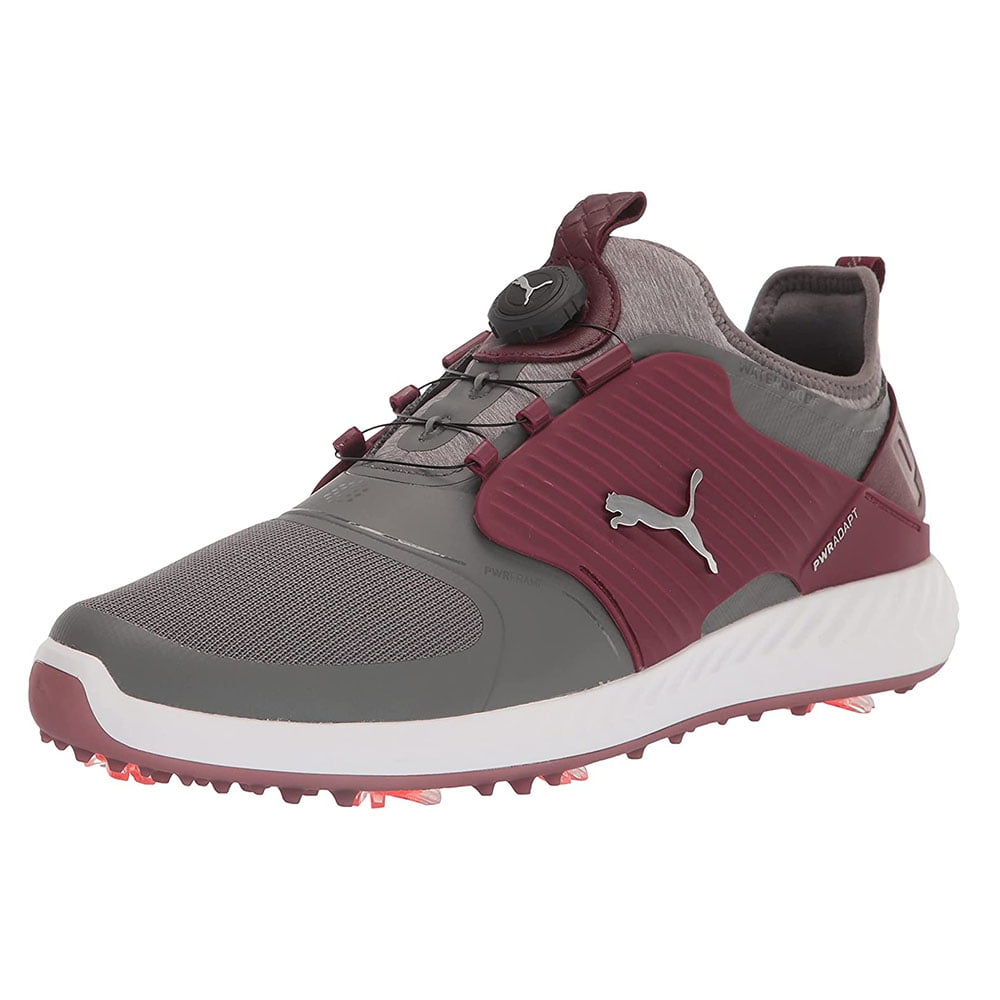 Puma Mens Ignite PWRADAPT Disc Golf Shoes, Quiet Shade/Zinfandel, Size ...