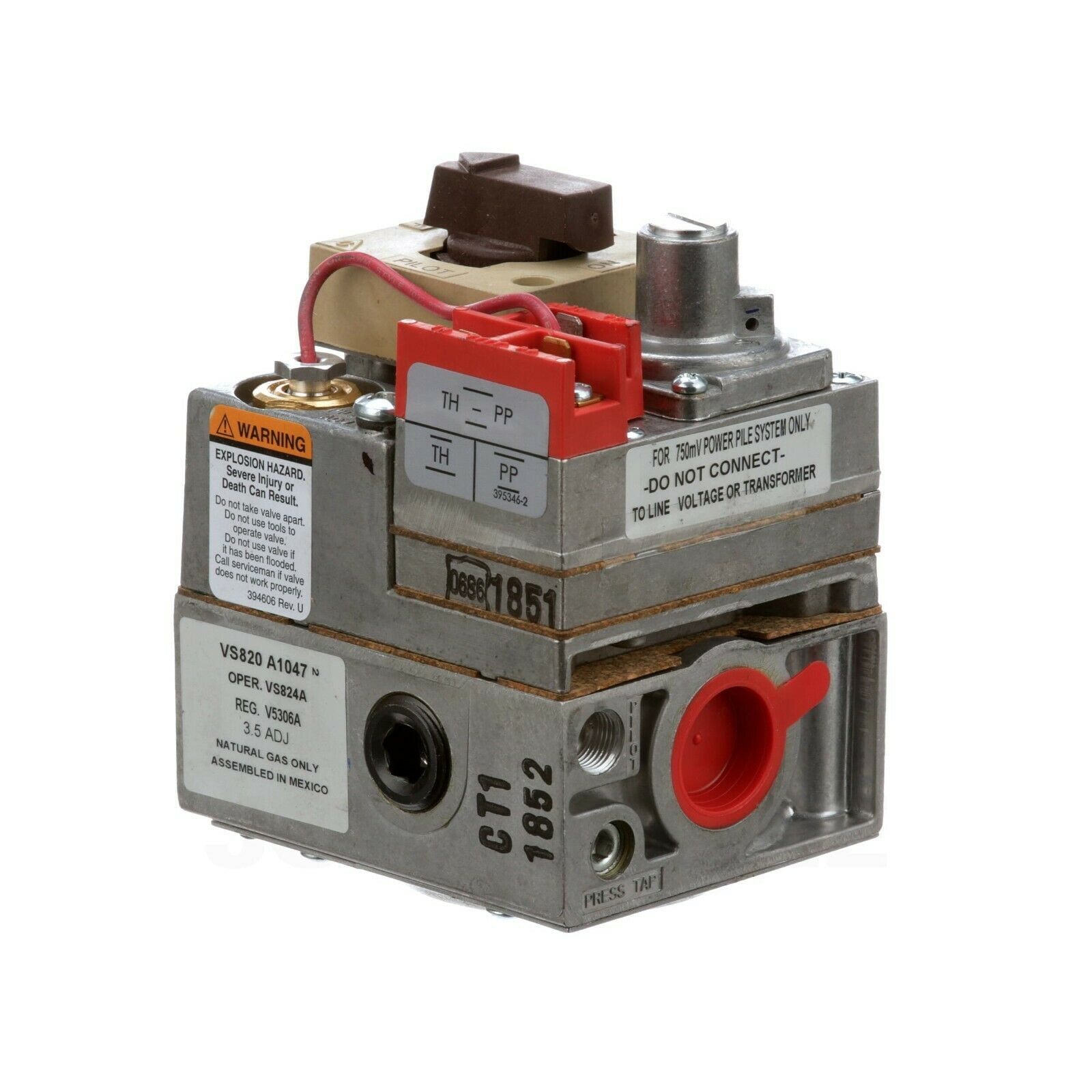 NEW Millivolt Combination Gas Valve VS820 A1047 Honeywell OEM - Walmart.com