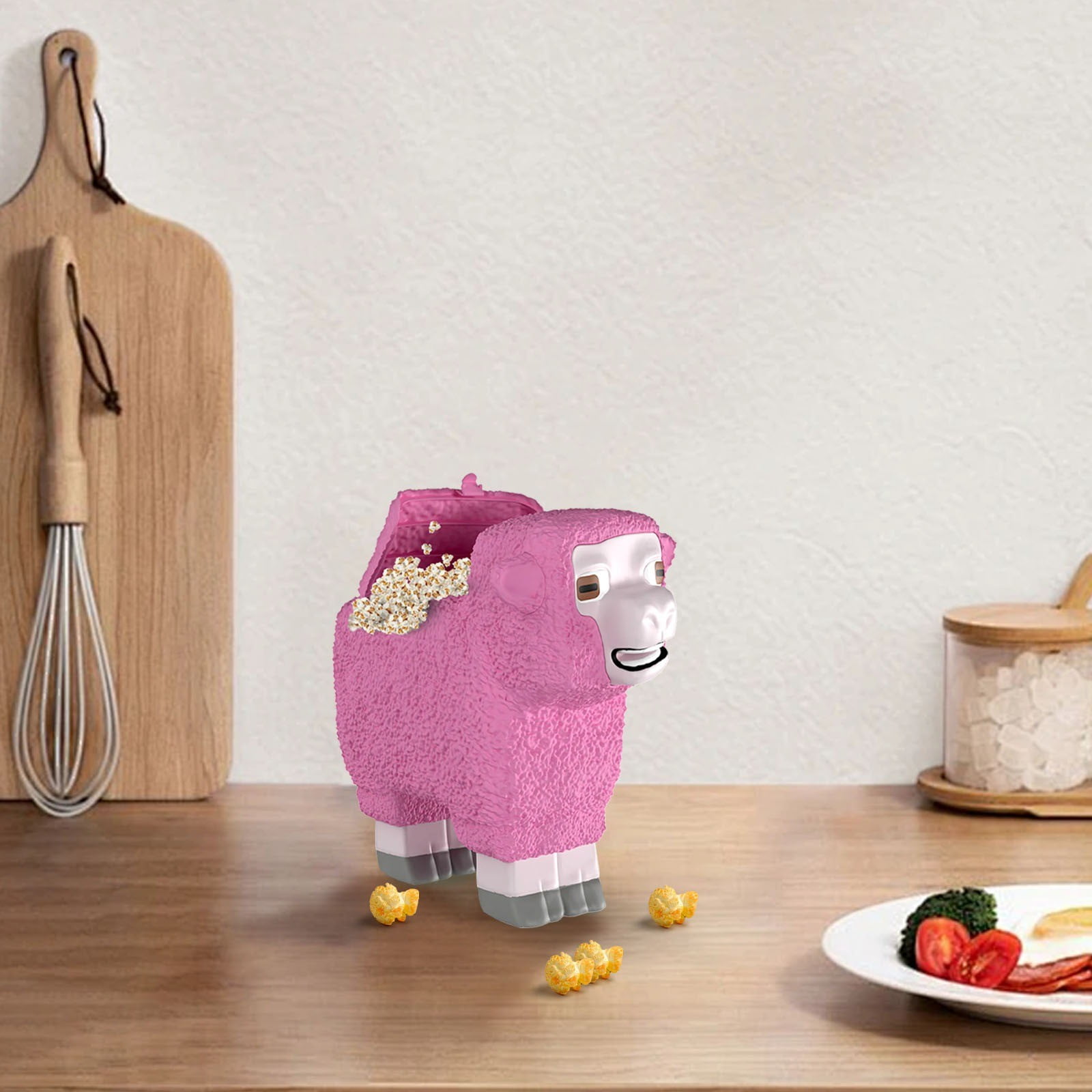 NEW Minecraft Movie Pink Sheep Regal Popcorn Bucket 2025 IN HAND ...