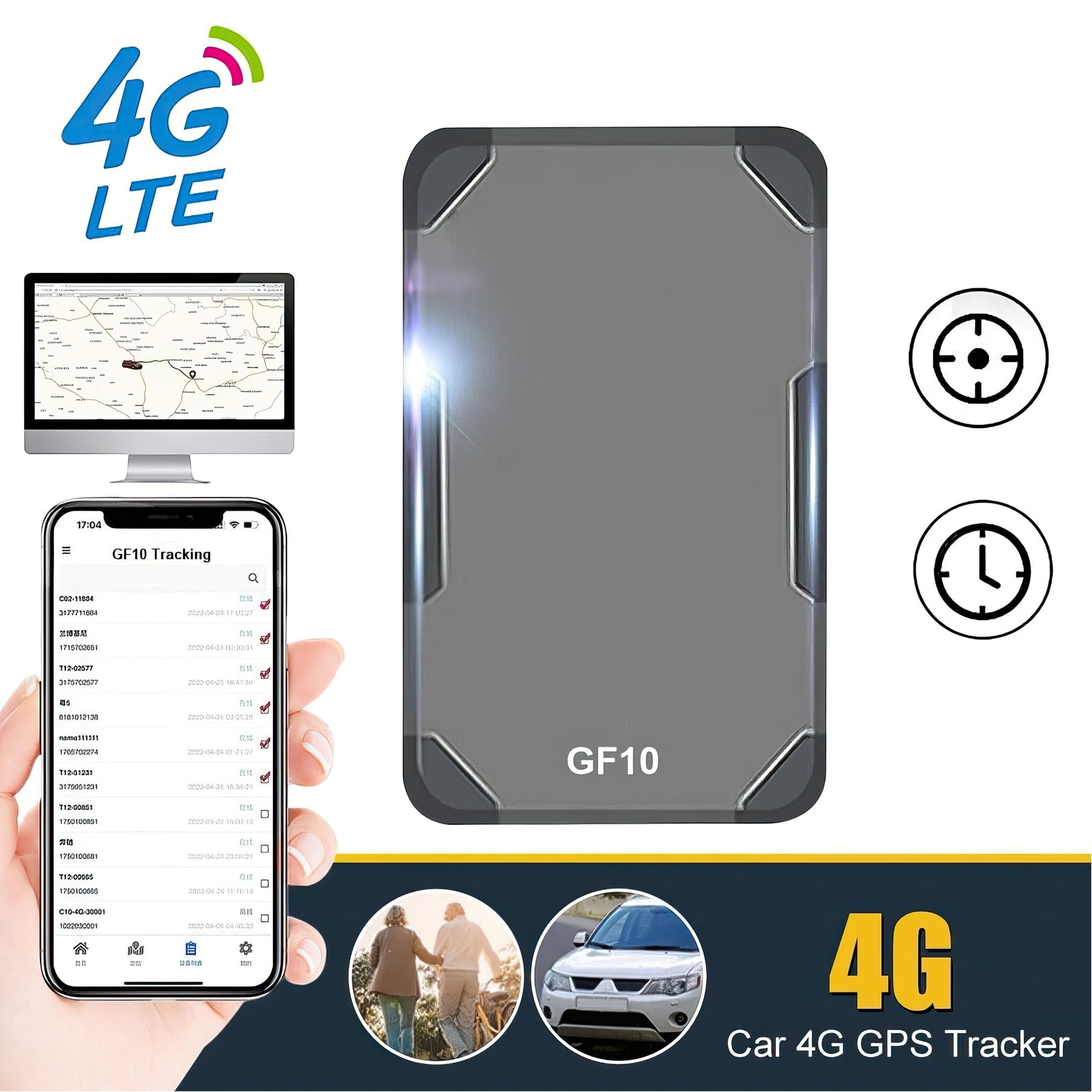 NEW Mini GPS Tracking Devices GF10 Realtime Tracker w/ SOS Alarm ...