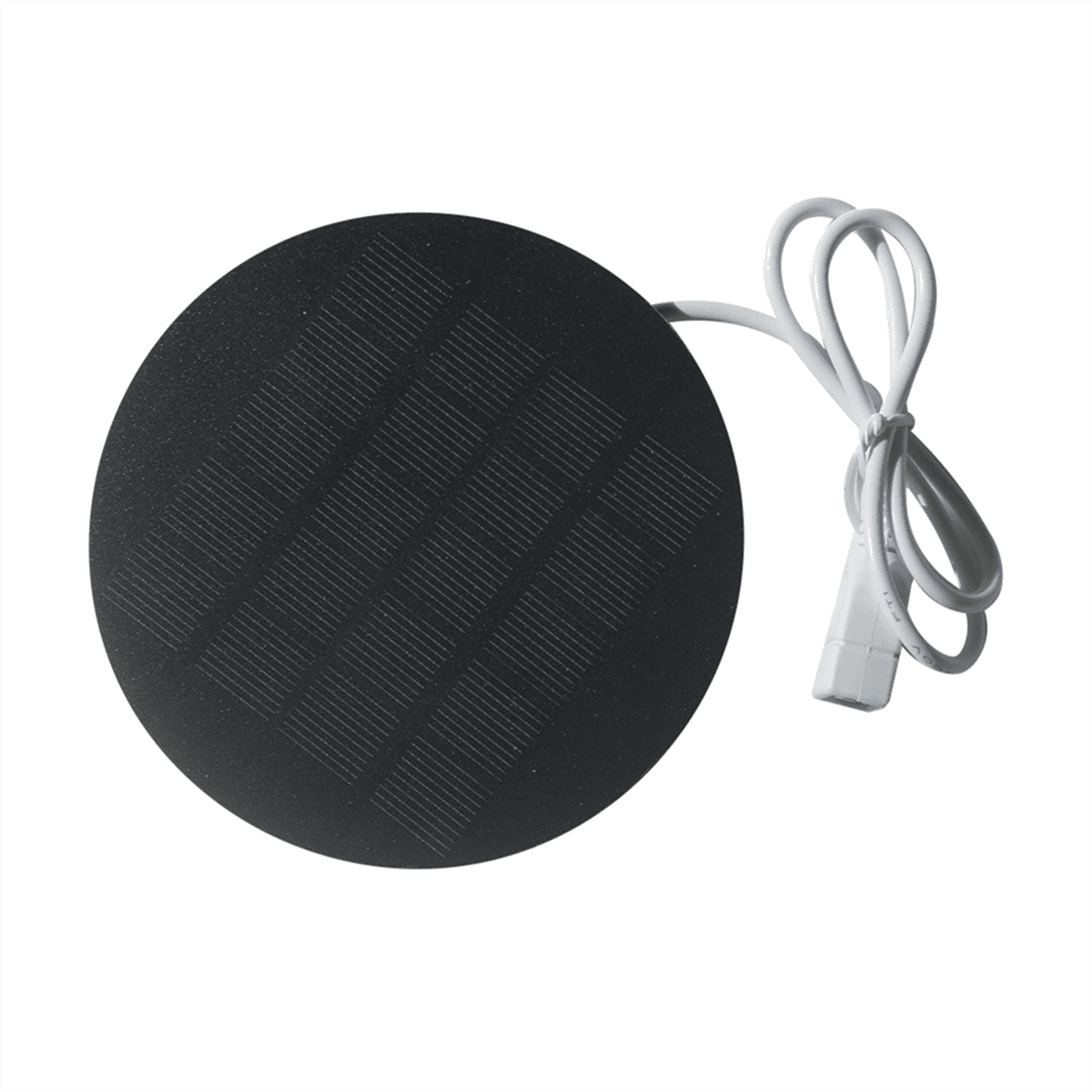 Mini Round Solar Panel 1.2W 5V 110mm with USB Port for Outdoor Mobile ...