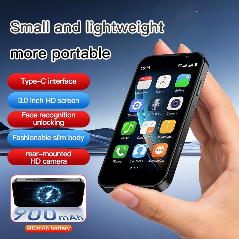 NEW Mini Smartphone 3G WCDMA Android 9.0 Dual SIM Standby 2GB+16GB Wifi ...