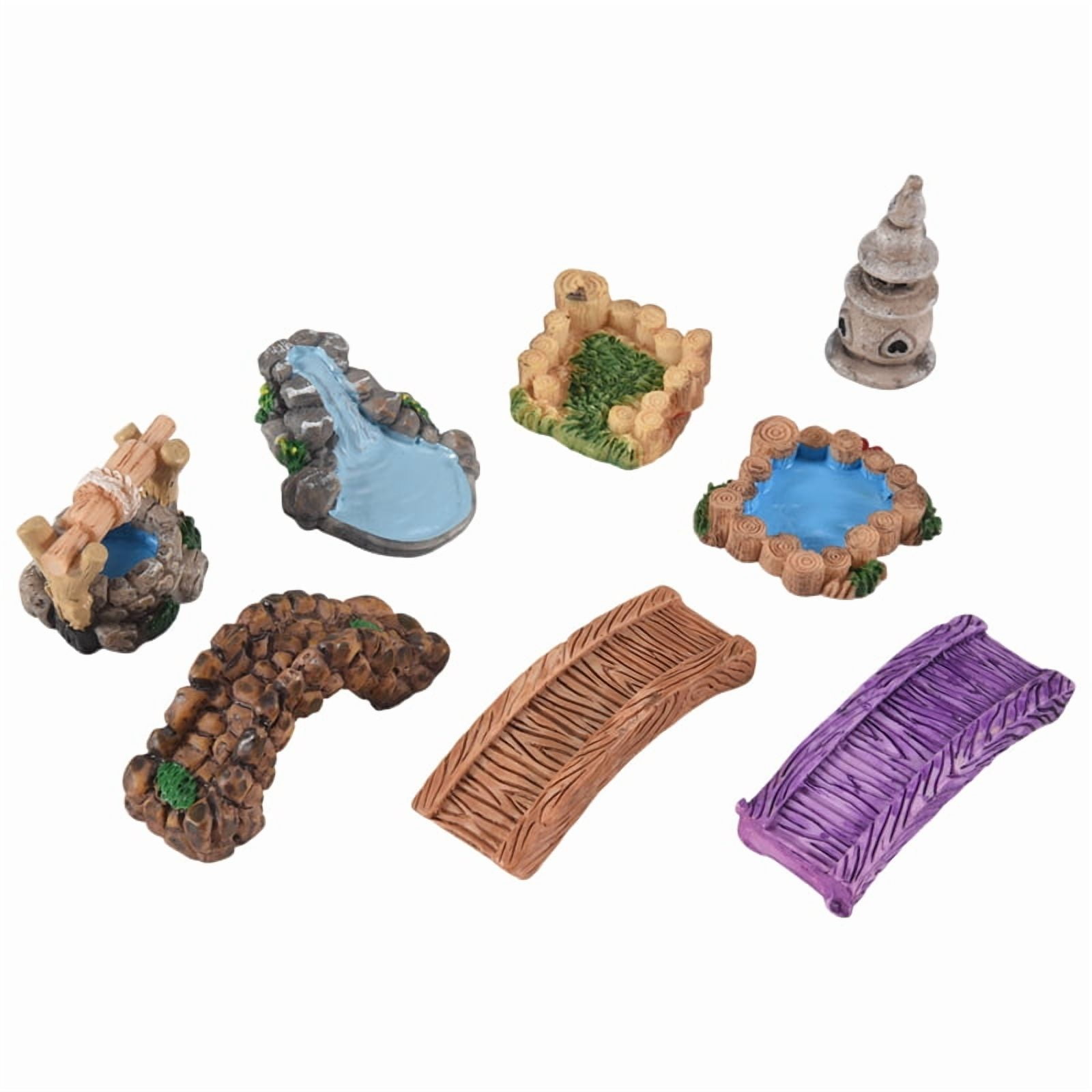 Miniature Pond Bridge Kit Figurines Miniature Craft Fairy Garden Gnome ...