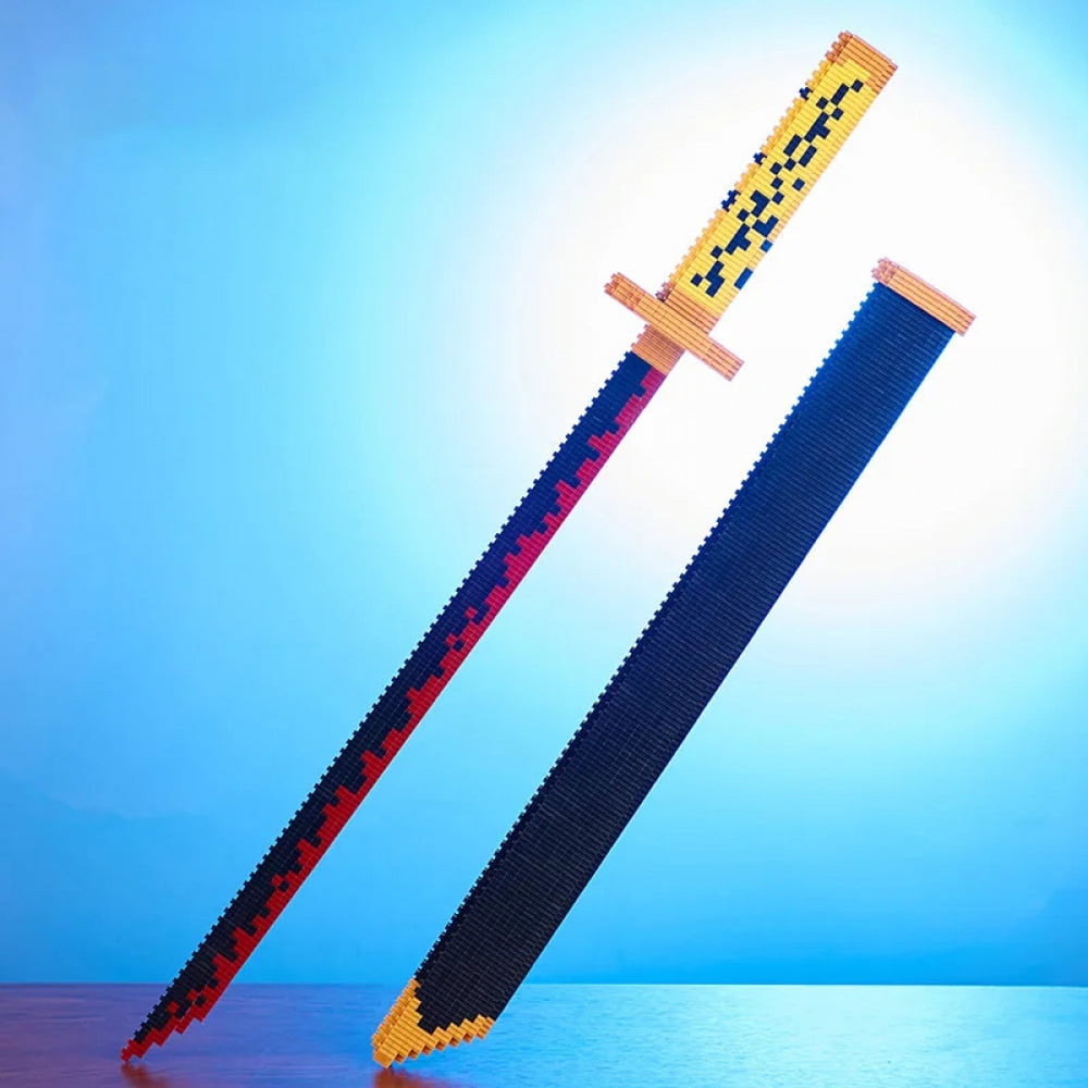 NEW Moc Animes Demon Knife Nichirin Blade Swords Frame Arms Equipage ...