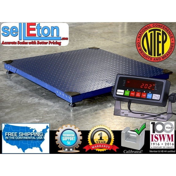 NEW NTEP 2500lb/.5lb 5'x5' (60" x 60") Floor Scale /Pallet Scale with ...