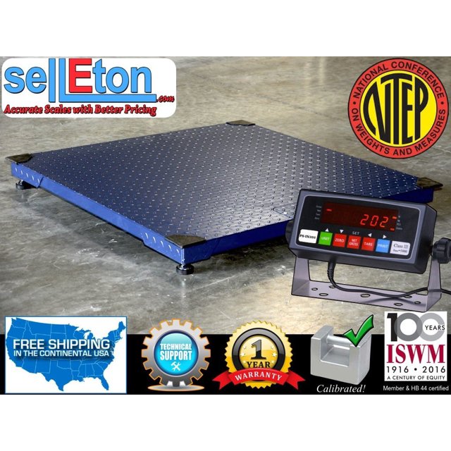 NEW NTEP 2500lb/.5lb 5'x5' (60" x 60") Floor Scale /Pallet Scale with ...