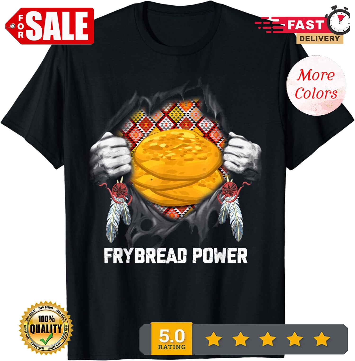 NEW! Native American Indian Food Frybread Power Indigenous T-Shirt ...
