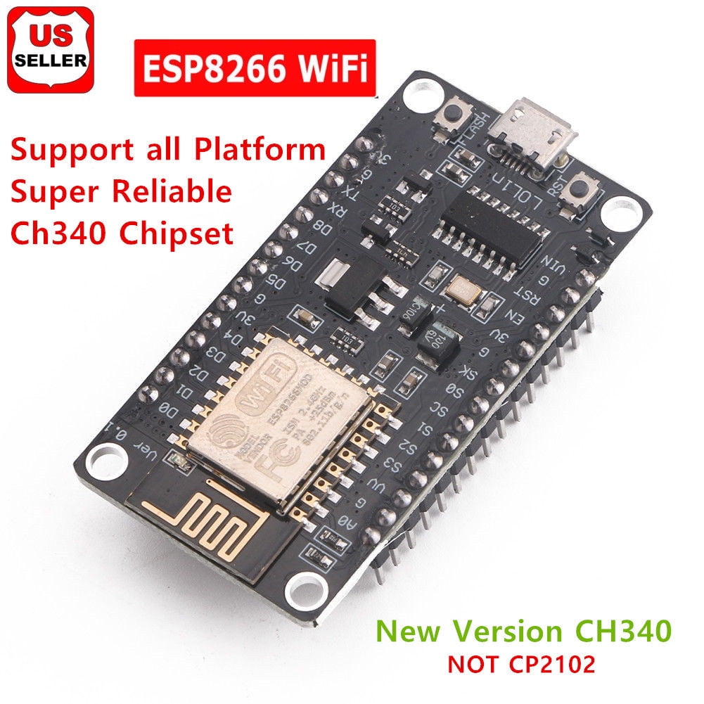Superior Electronics NodeMcu Lua ESP8266 CH340G ESP-12E Wireless WIFI Internet Development Board ...