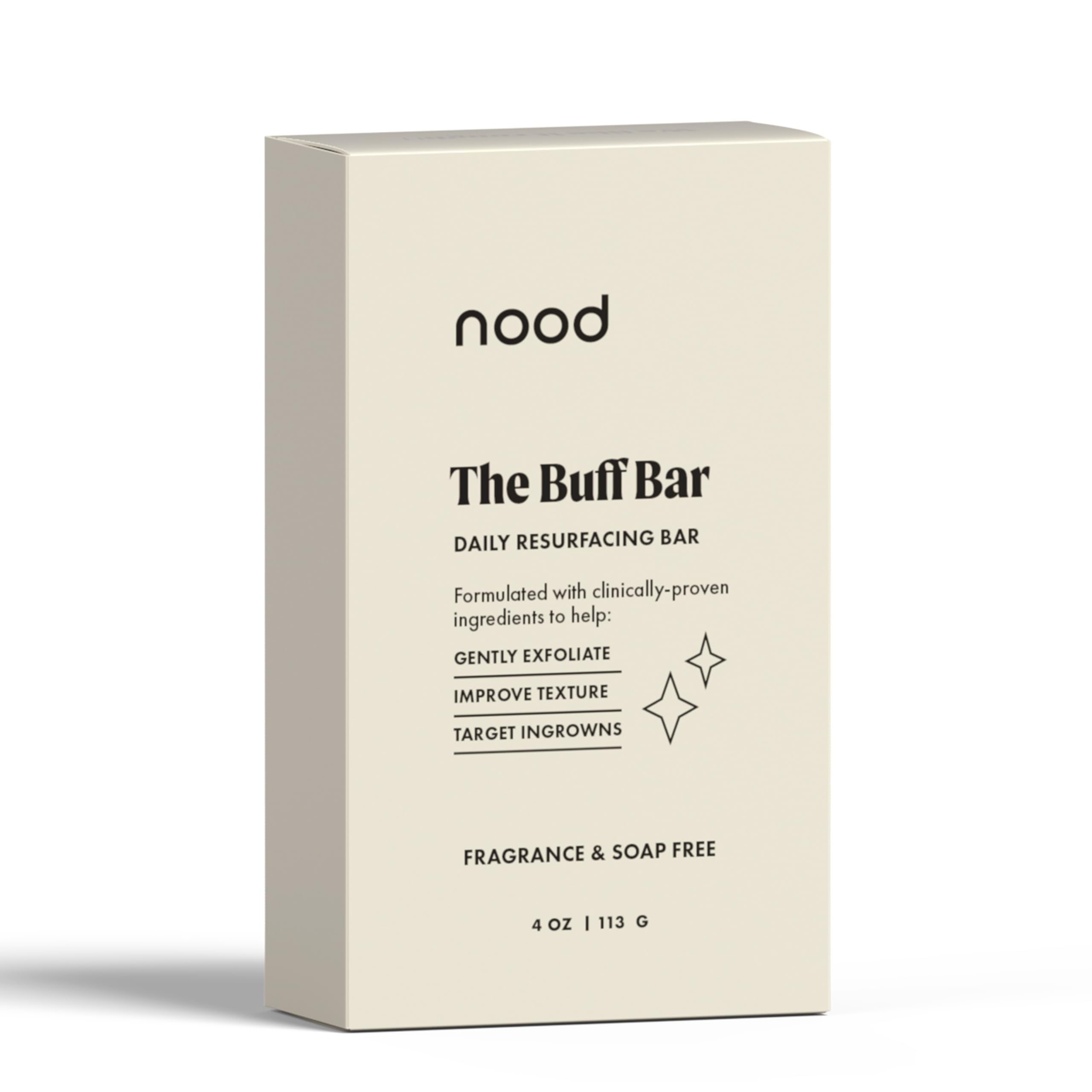 NEW Nood™ Buff Bar DMF15 - Pre-Shave Exfoliating Body Scrubber ...