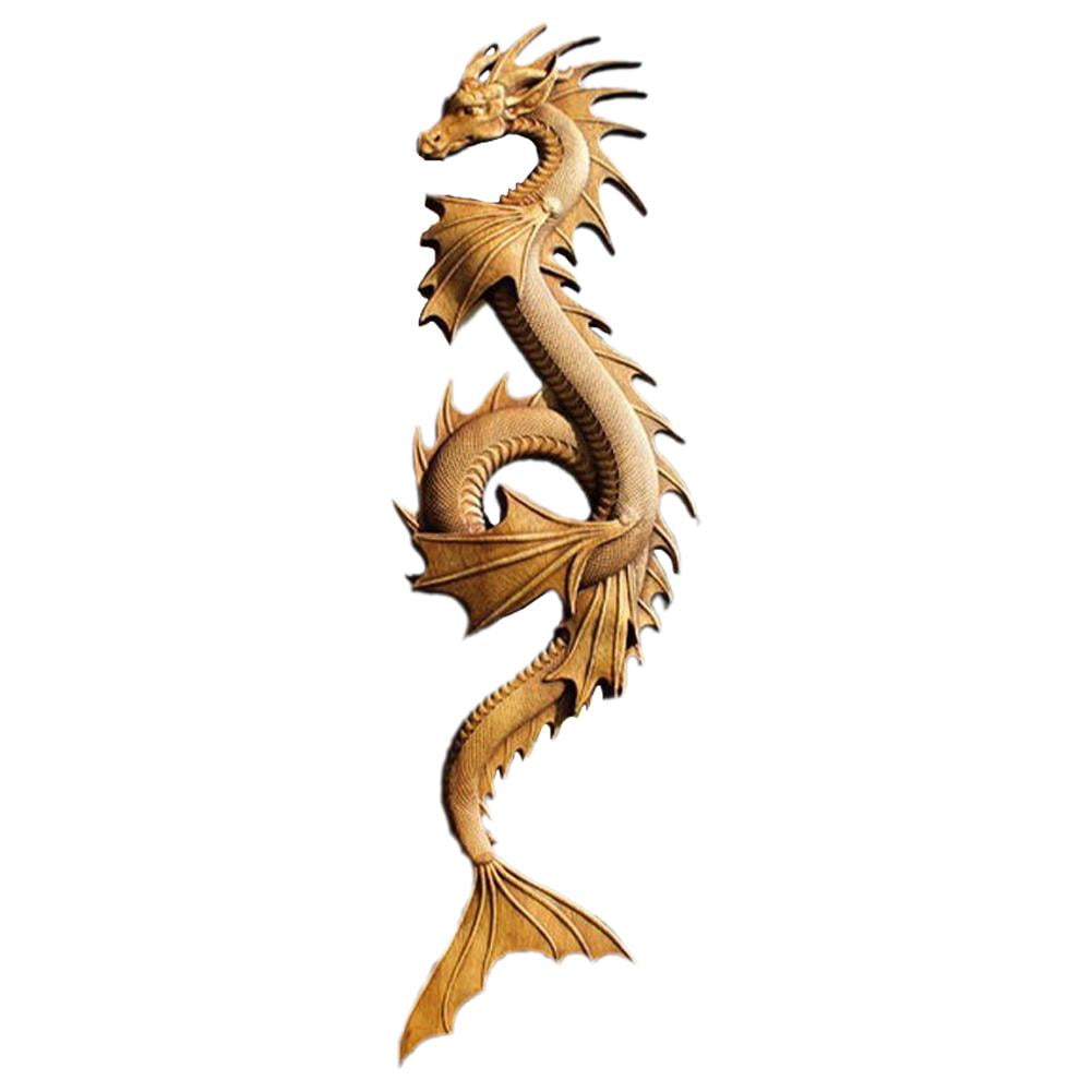 NEW-Norse Dragons Wooden Carving Wall Hanging Art Dragon Statue Wall ...