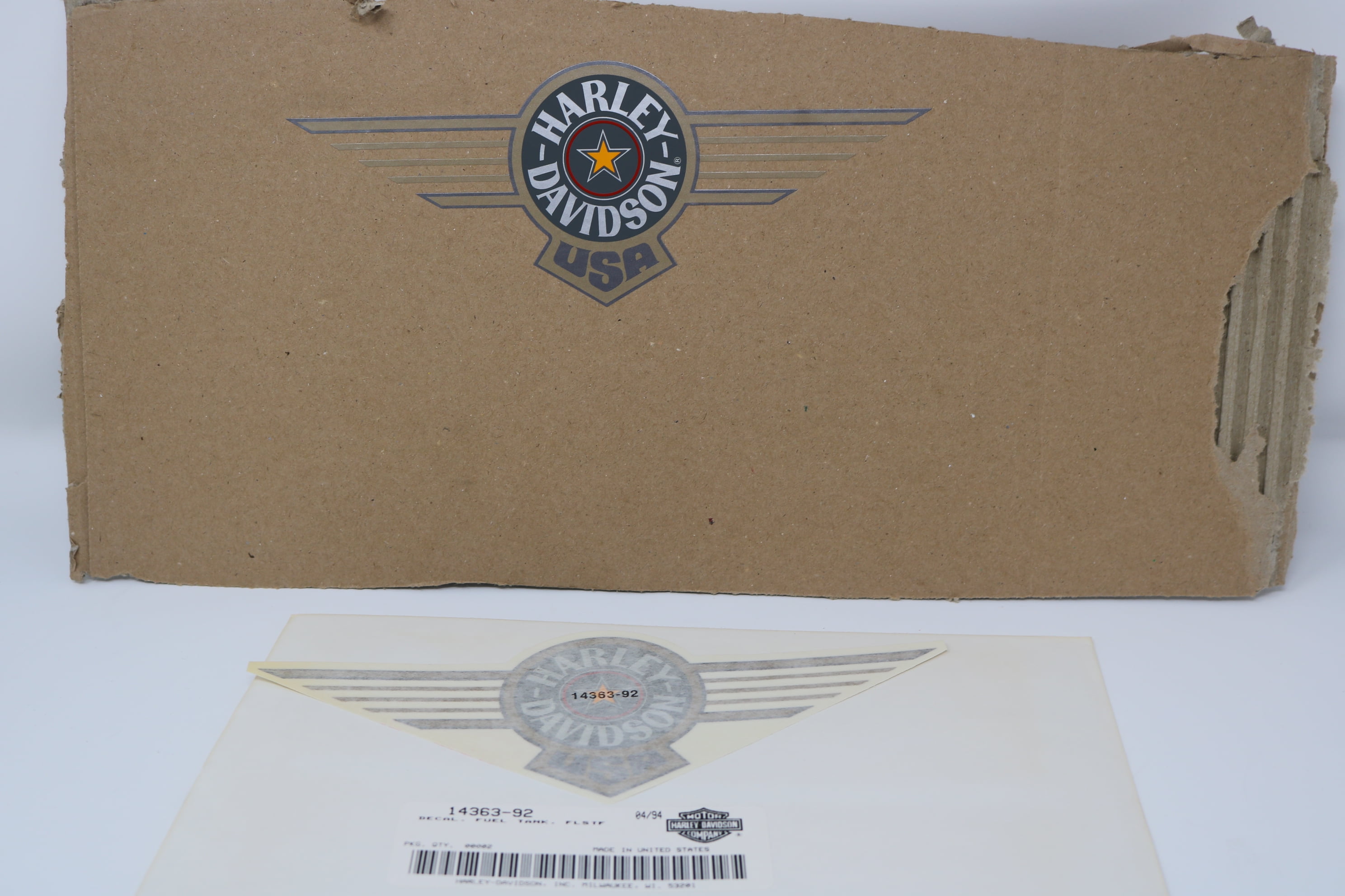 NEW OEM HARLEY FLSTF SOFTAIL FATBOY GAS TANK DECAL 14363-92 - Walmart.com