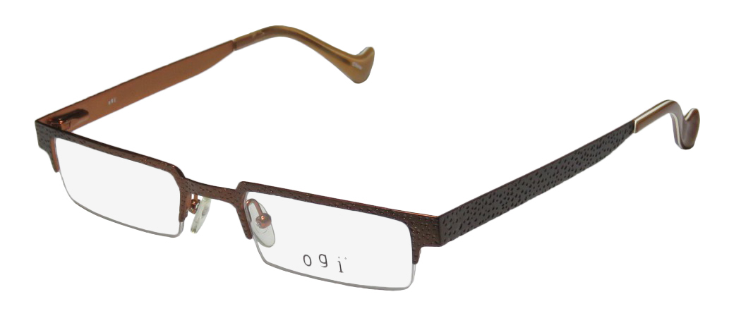 NEW OGI 2213 MENS/WOMENS DESIGNER HALF-RIM GRADIENT BROWN SIMPLE ...