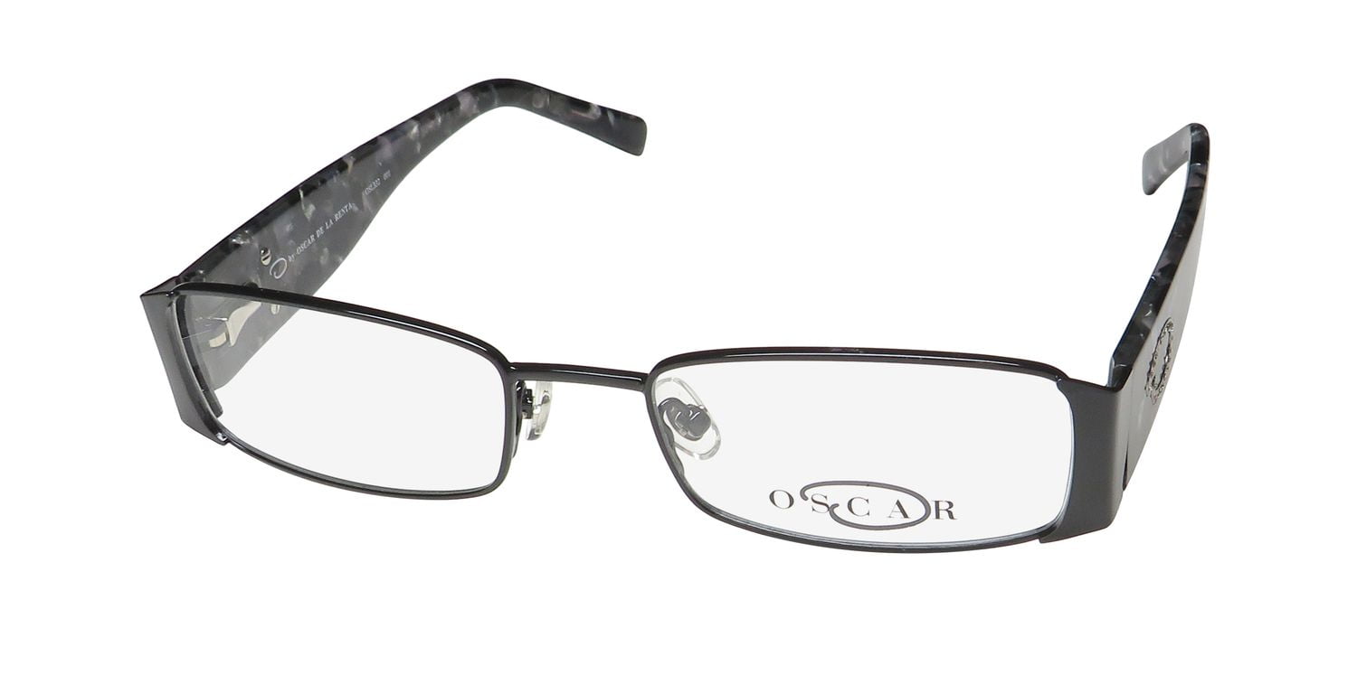 NEW OSCAR by Oscar De La Renta OSL-332wm 001 Shiny Black Eyeglasses 51 ...