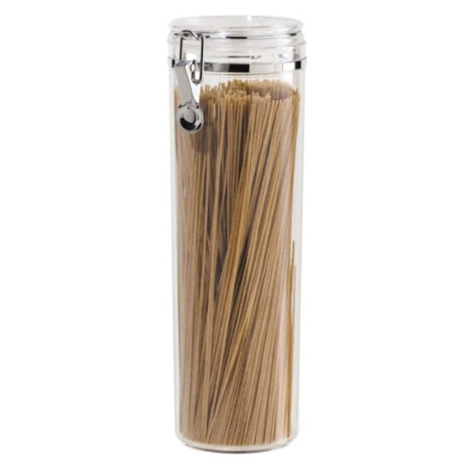 NEW Oggi Acrylic Spaghetti Container Pasta Canister Airtight w/ Clamp 4 ...