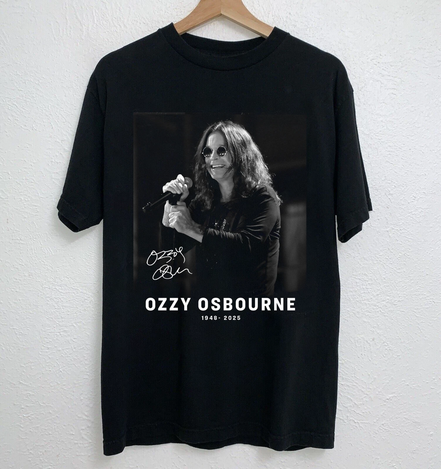 NEW Ozzy Osbourne 1948-2025 Short Sleeve Cotton Black Tee Shirt ...