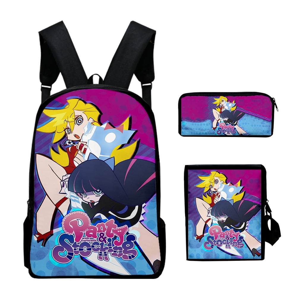 NEW PANTY AND STOCKING New Anime 3pcs/set Zipper Backpack 3D Print ...