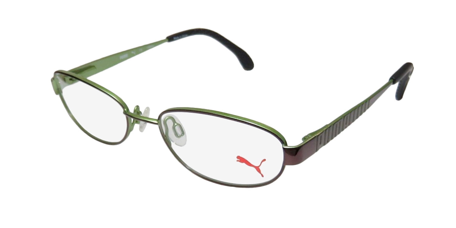 NEW PUMA 15420 MENS/WOMENS DESIGNER FULL-RIM BROWN / GREEN ADULT SIZE ...