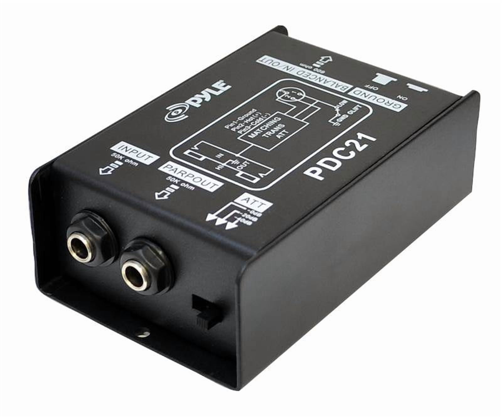 NEW PYLE PDC21 1/4" Instrument to Balanced & Unbalanced Direct Box .25 ...