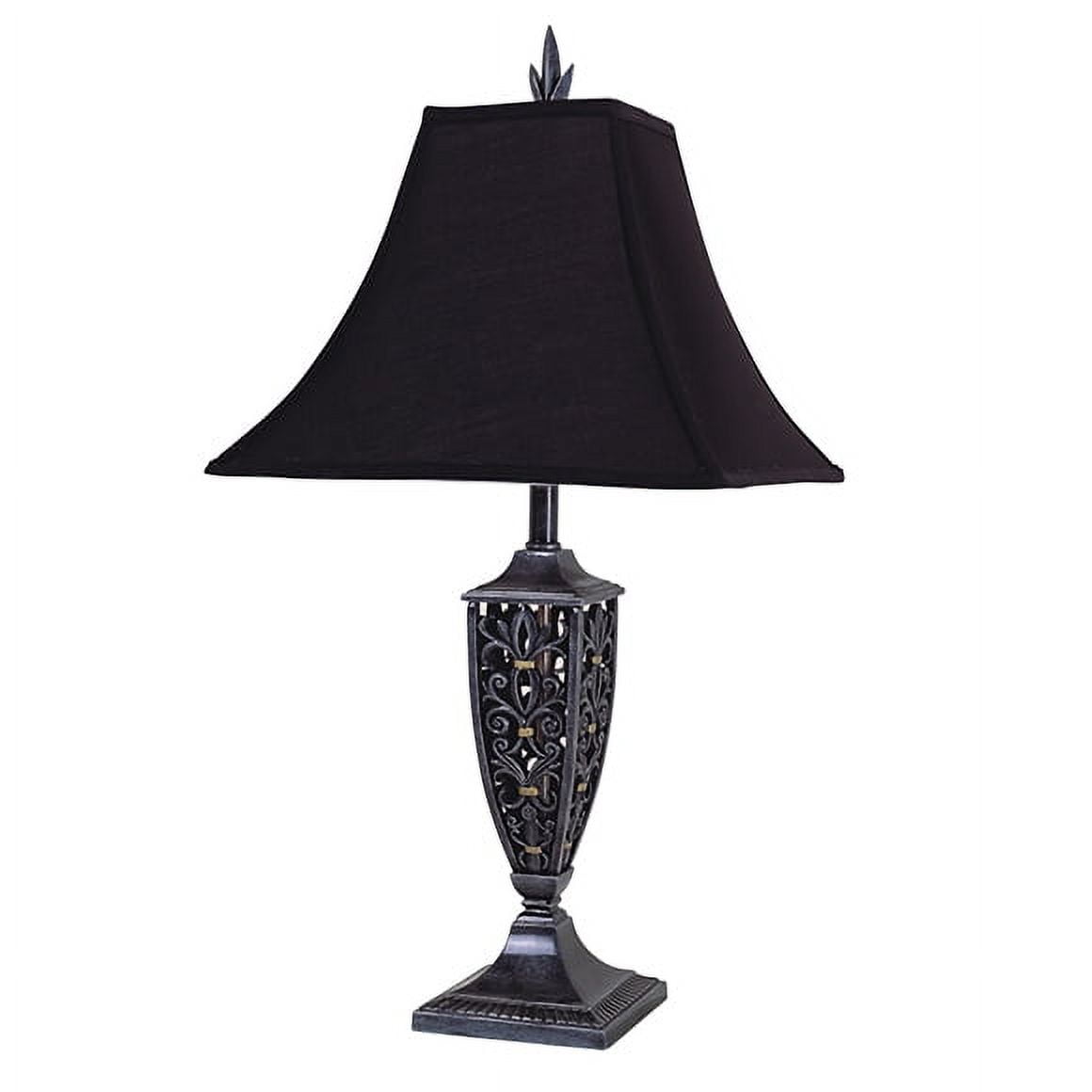 NEW Painted Black Base, Black Shade, Socket Switch, 30" Table Lamp 8028 ...