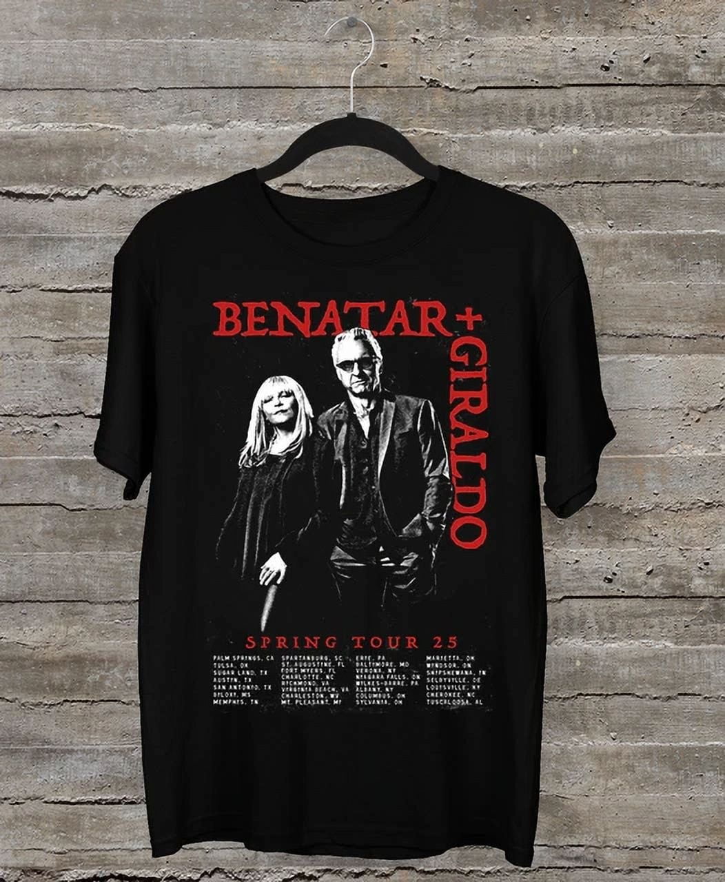 NEW Pat Benatar and Neil Giraldo 2025 Tour Date Shirt Black All Size AL721 - Walmart.com