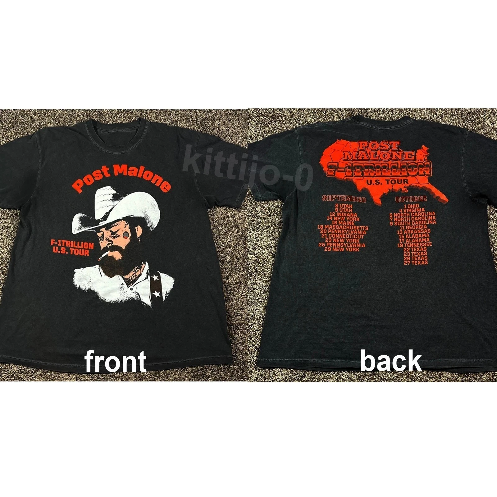 NEW!!! Po.st Malone F-1 Trillion US Tour 2025 Tour Dates T-Shirt ...