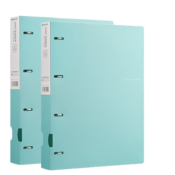 NEW Portable 4-Hole D-Type Folder A4 Plastic Storage Folder Loose-Leaf ...