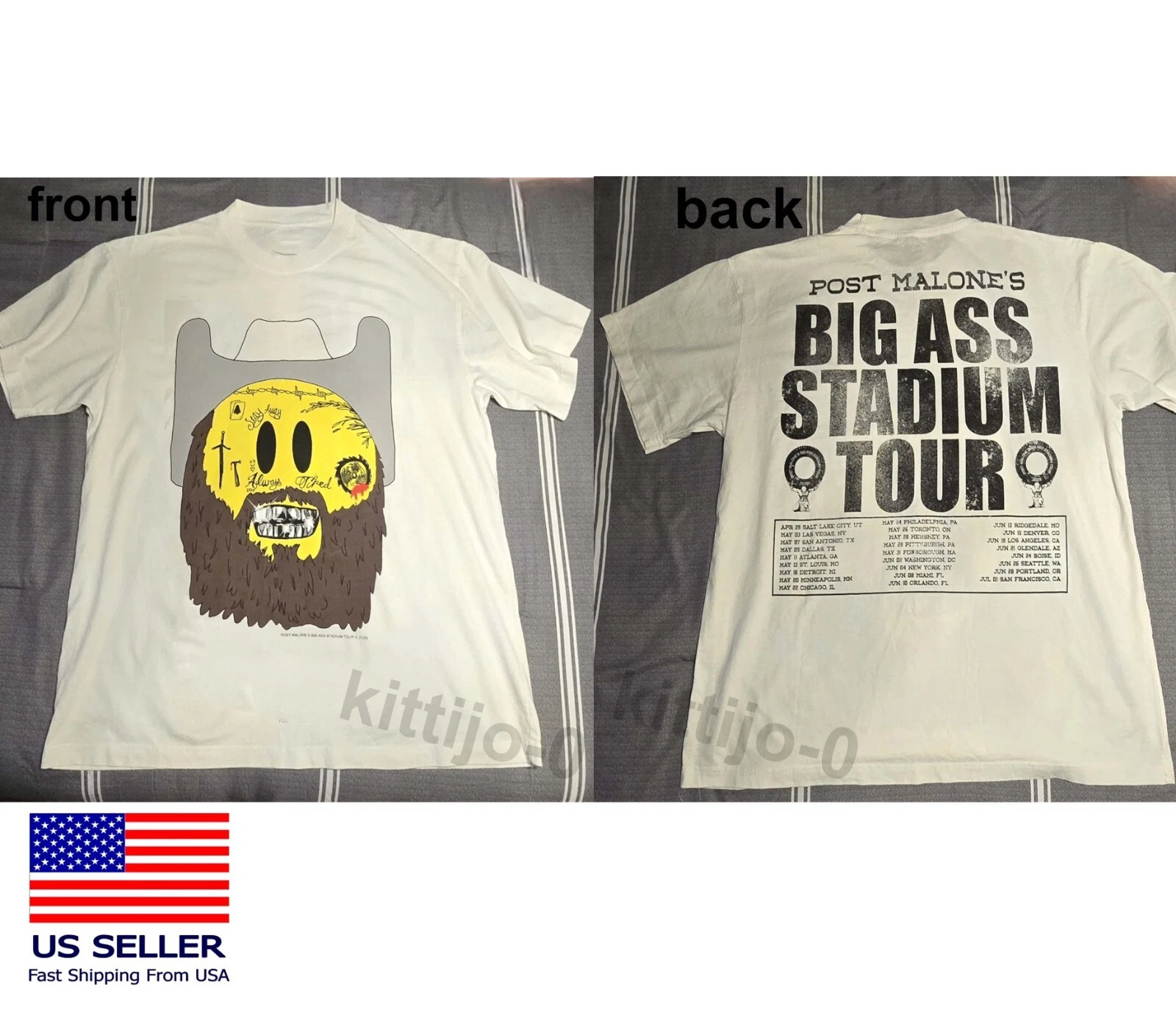 NEW Post Malone Tour Merch Big Ass Stadium Tour 2025 T-Shirt - Walmart.com