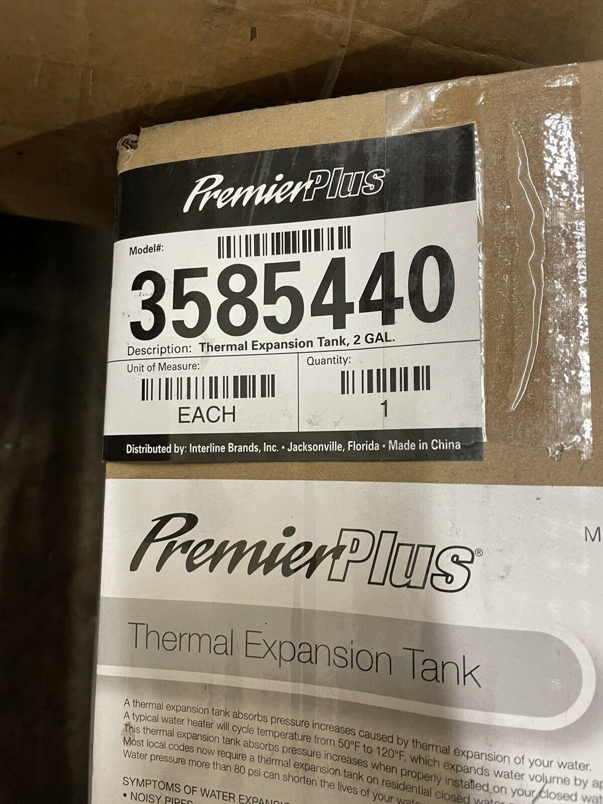 NEW Premier Plus 2 Gal. Thermal Lead Free Potable Water Expansion Tank ...