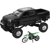 NewRay Toyota Tundra Off-Road Pickup Truck with Kawasaki Dirt Bike, 1: ...