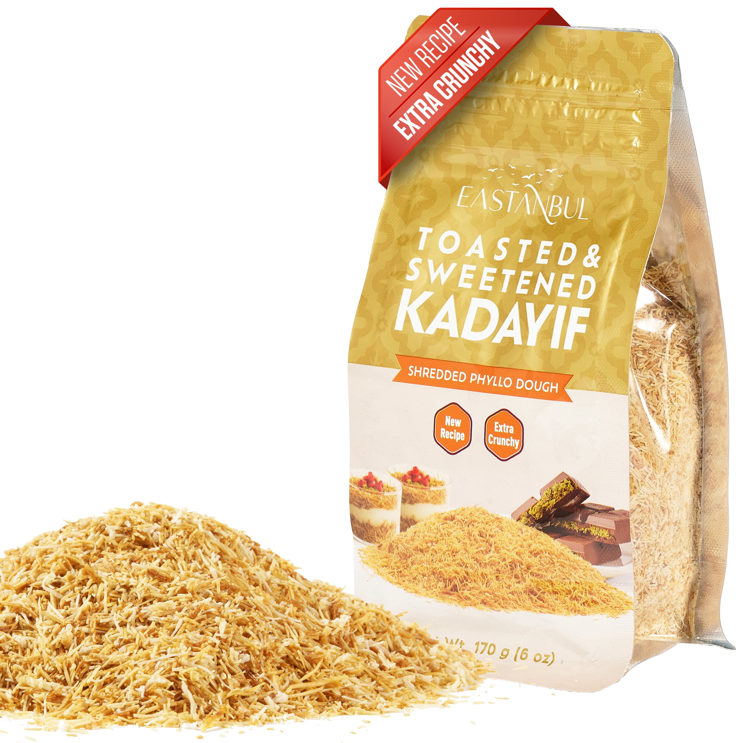 Eastanbul Baked Kataifi, Extra Crunchy, Sweetened with Sugar Syrup ...