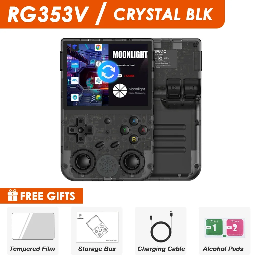 NEW RG353V RG353VS 64/128/256G Touch Screen Handheld Game Players ...