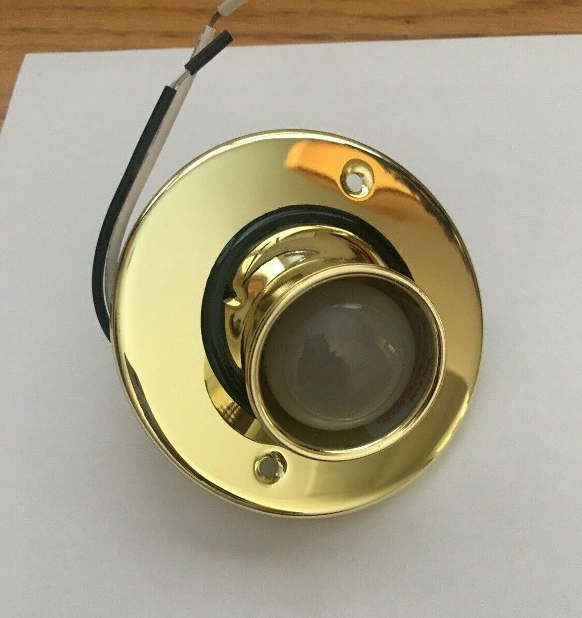 NEW RV 12 VOLT DIRECTIONAL READING LIGHT "BRASS" Without SWITCH & BULB ...
