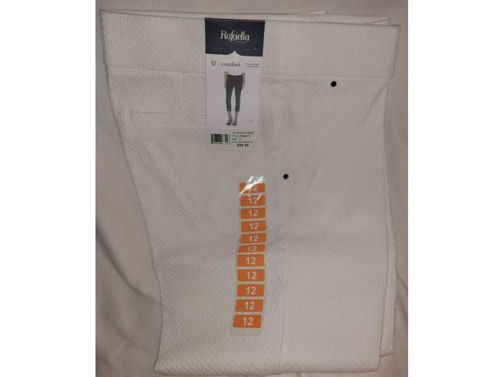 Rafaella Women's Pull On Comfort Capri Pants, Faux Pockets, Ankle Slit ...