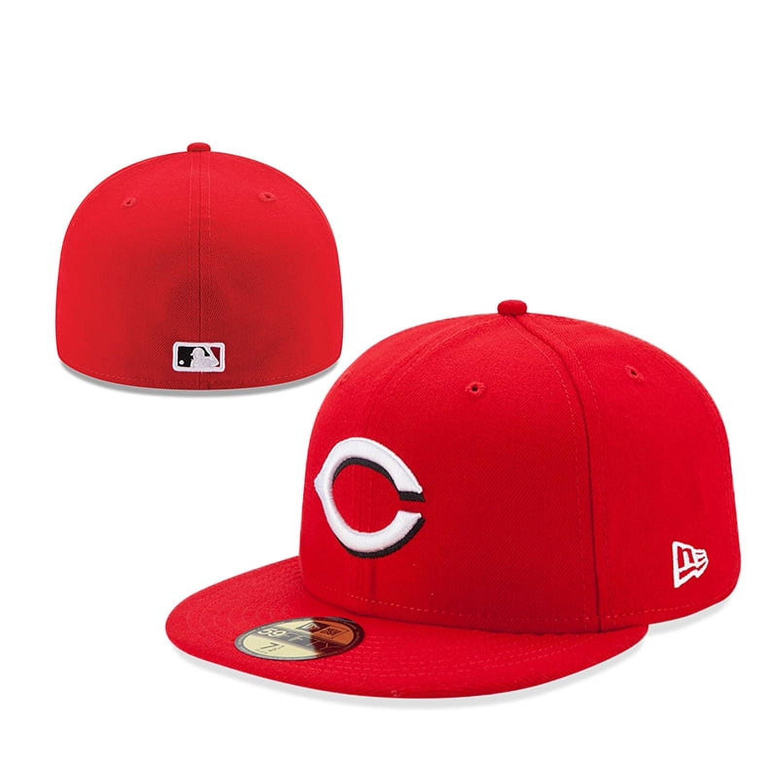 NEW Reds red embroidery 59FIFTY Fitted Cap classic Baseball cap ...