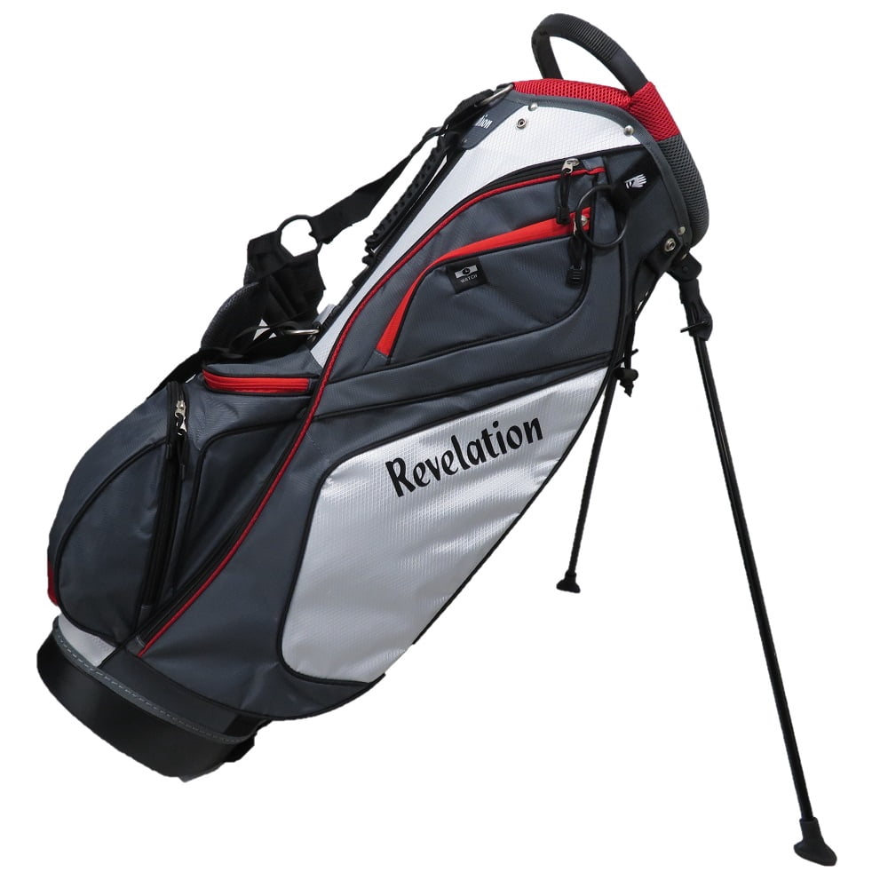 NEW Revelation Golf 'Major' Stand / Carry Bag 14-Way Top - Black / Grey ...