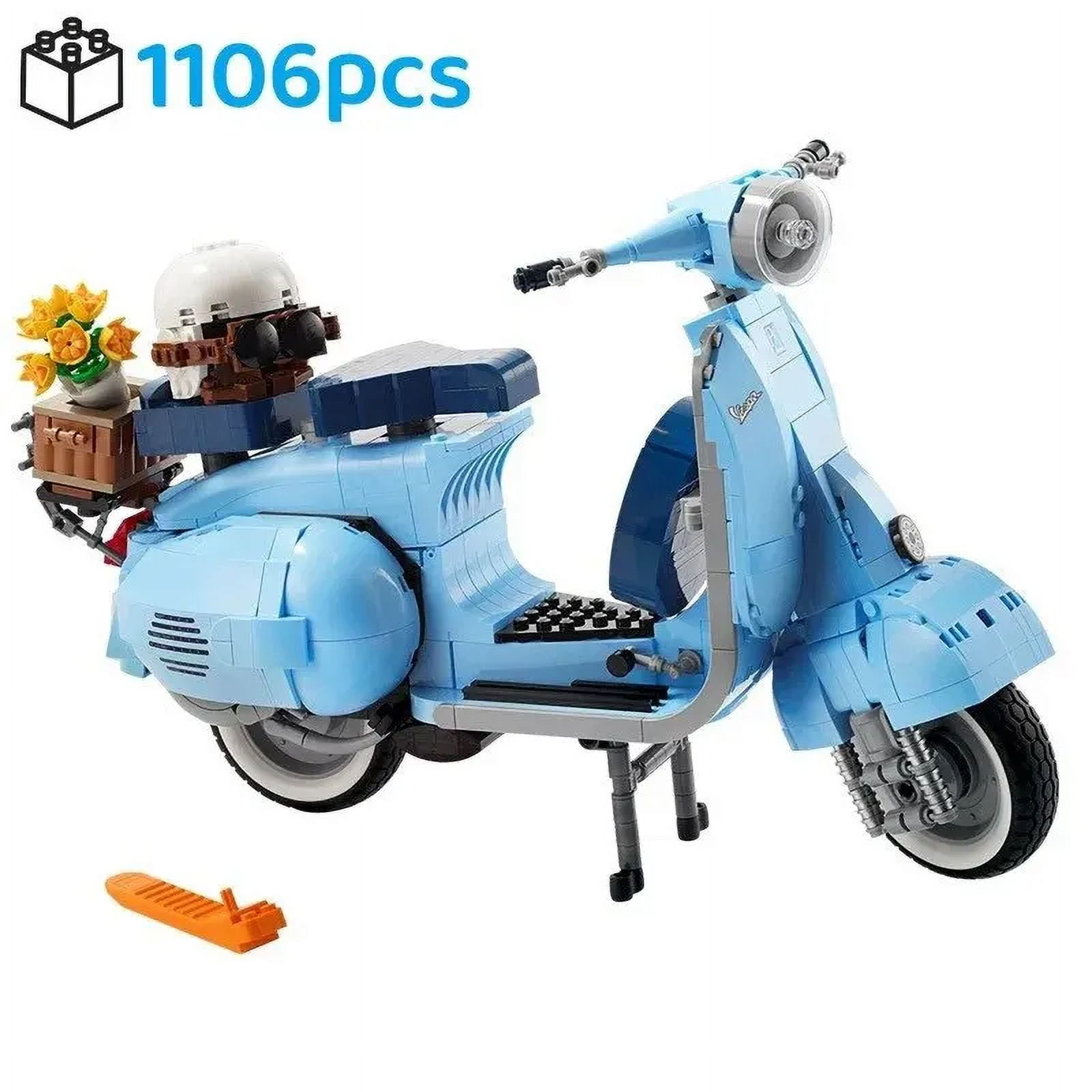 NEW Roman Holiday Technical Vespas 125 MOC 10298 Motorcycle City MOTO Building Blocks Bricks ...