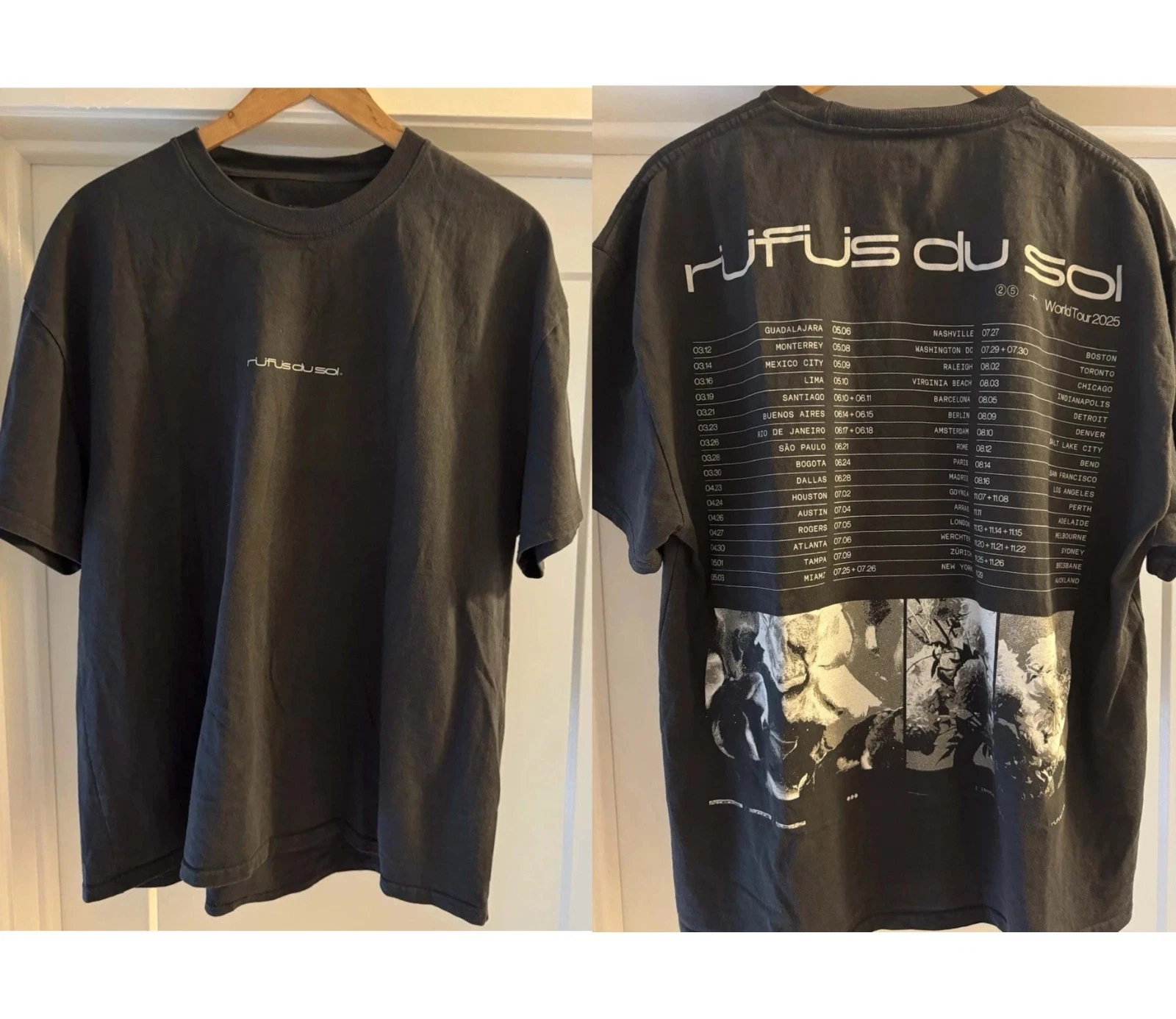 NEW! Rufus Du Sol 2025 Tour REPRINT Shirt Band Merch World Tour ...