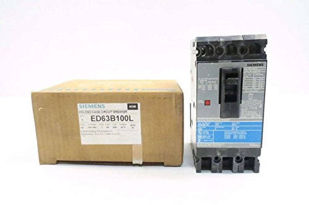 NEW SIEMENS ED63B100 SENTRON SERIES 100A AMP 3P 600V-AC CIRCUIT BREAKER D542232 - Walmart.com