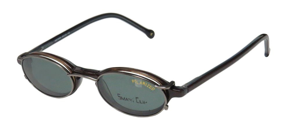 NEW SMARTCLIP 900 MENS/WOMENS DESIGNER FULL-RIM BROWN HIP POLARIZED ...