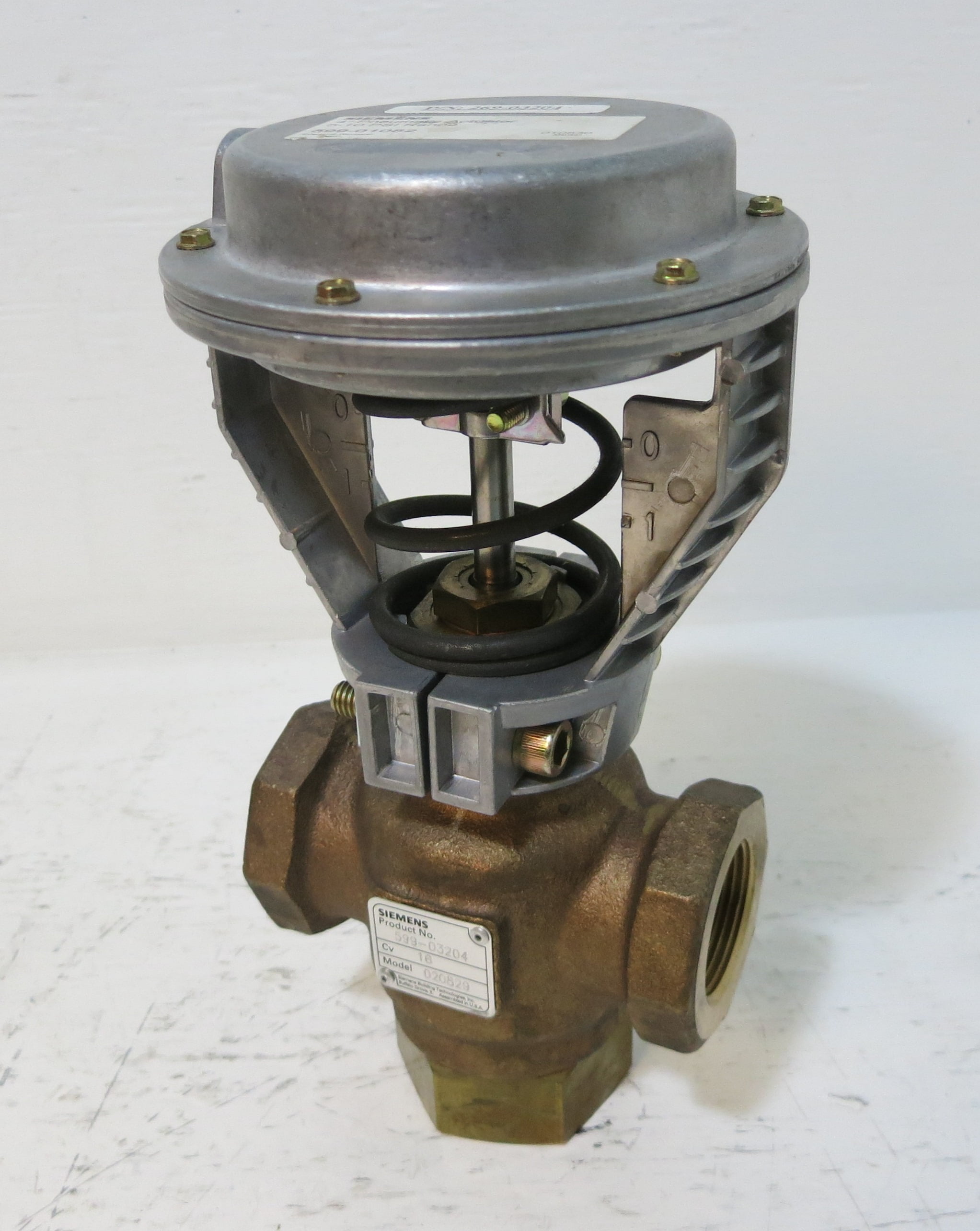 NEW Siemens 599-01082 Flowrite Valve 4" Pneumatic Actuator 5-10 PSI 599 ...