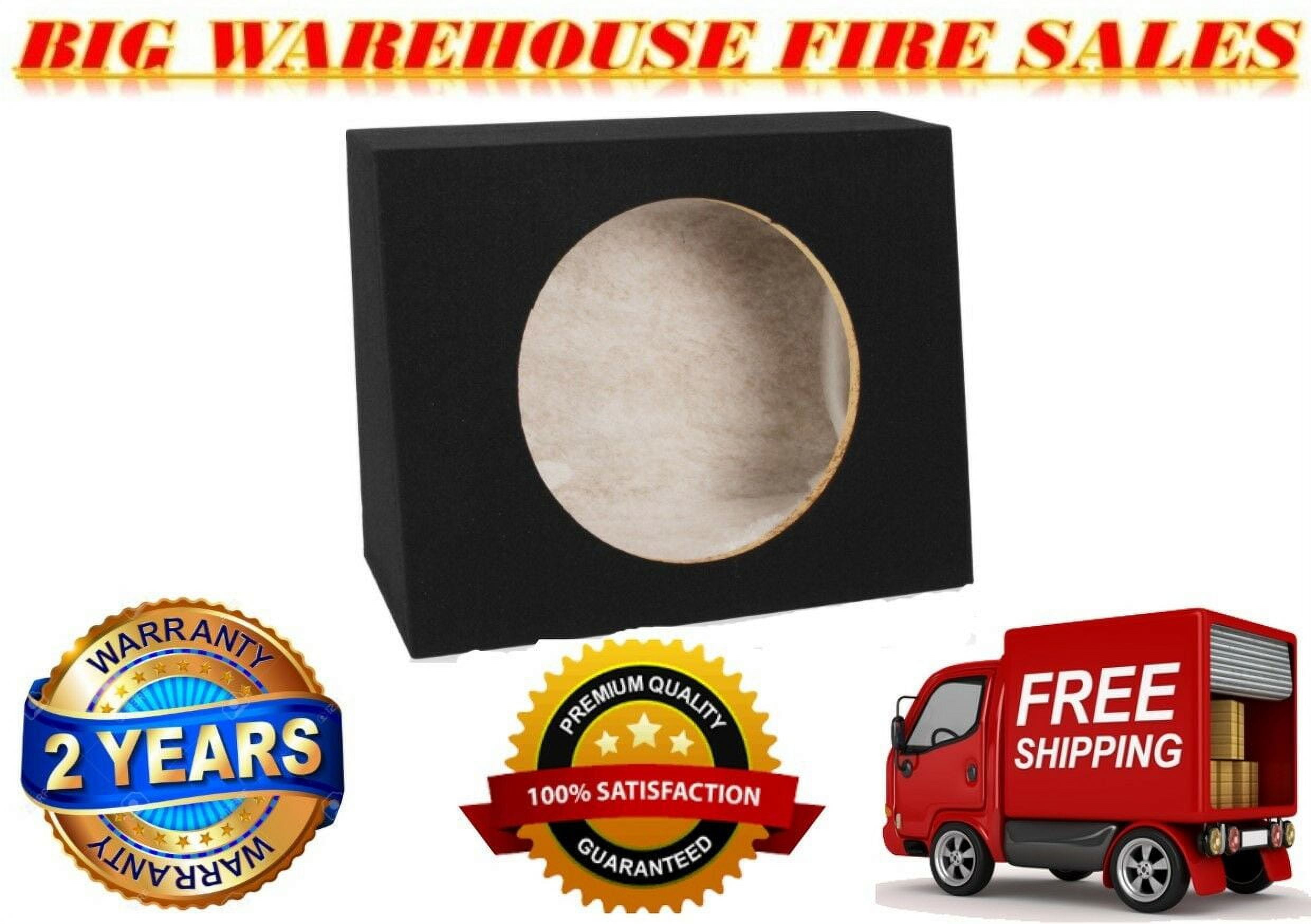 Absolute Single 12" Subwoofer Angled Truck or Hatchback Box Enclosure ...