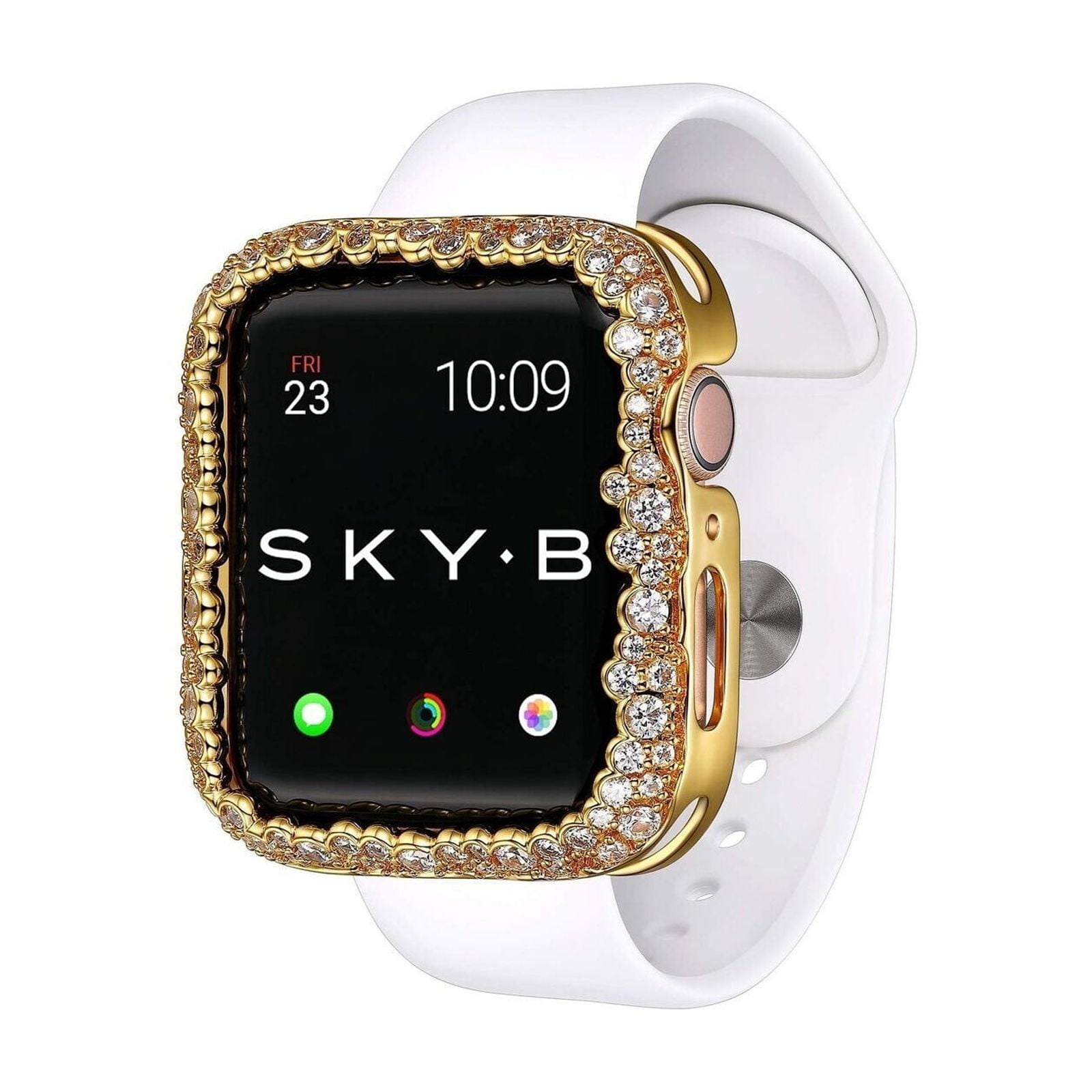 NEW SkyB Champagne Bubbles Apple Watch Case Yellow Gold w CZ SERIES 1 ...