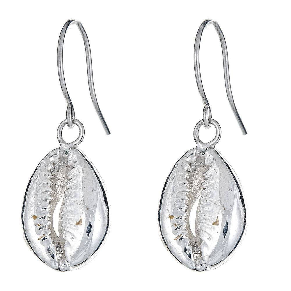NEW! Solid .925 Sterling Silver Cowrie Shell Earrings (Made in USA ...