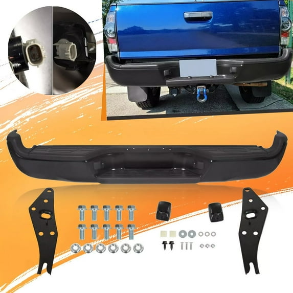 NEW Steel - Complete Black Rear Bumper Assembly For 2005-2015 Tacoma 05 ...