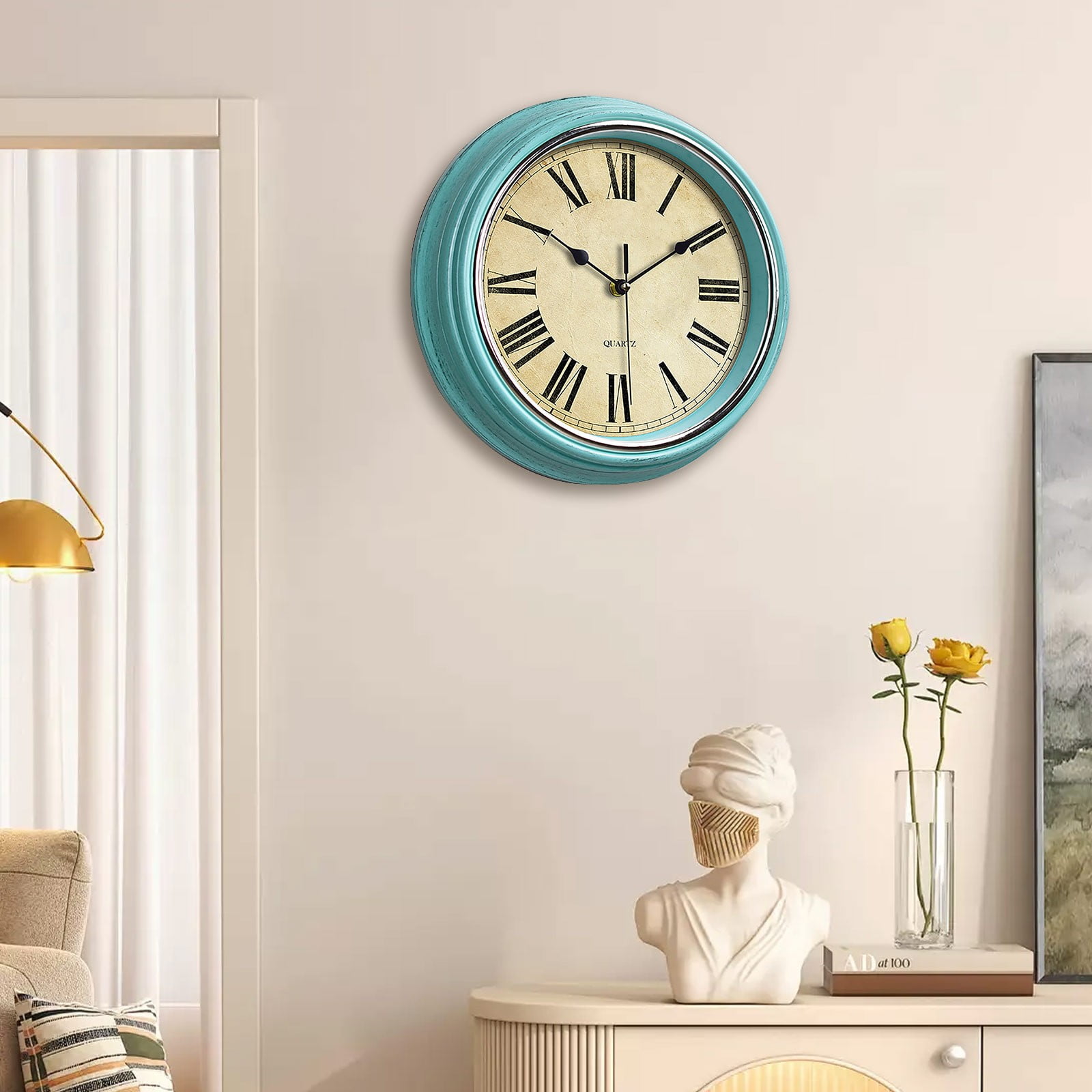 NEW! In Stock! Vintage Retro Wall Clocks Countryside Style Dusknt Retro ...