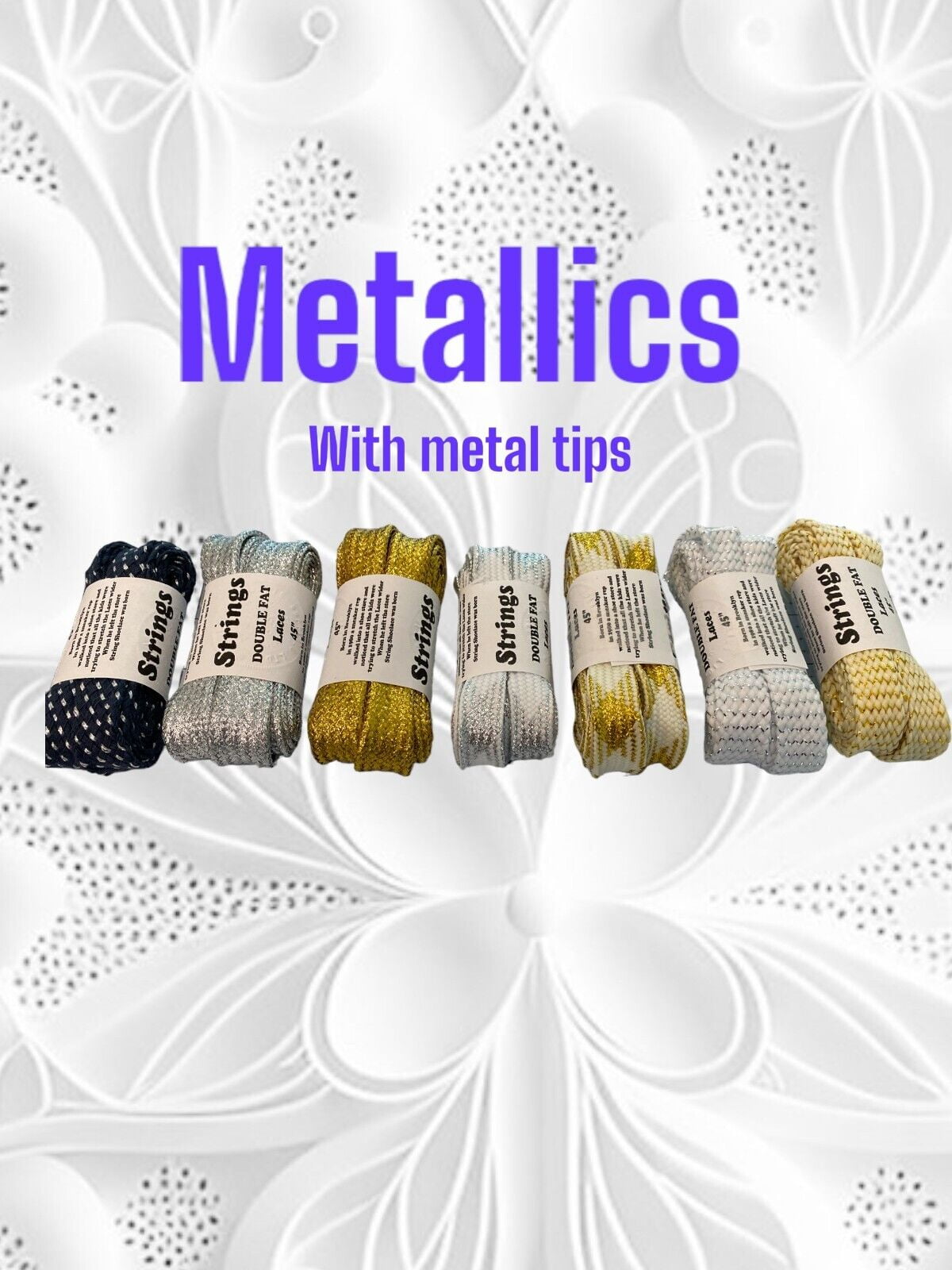 NEW Strings Shoelaces 3/4" Wide 45 Long With Metal Tips. High Quality ...