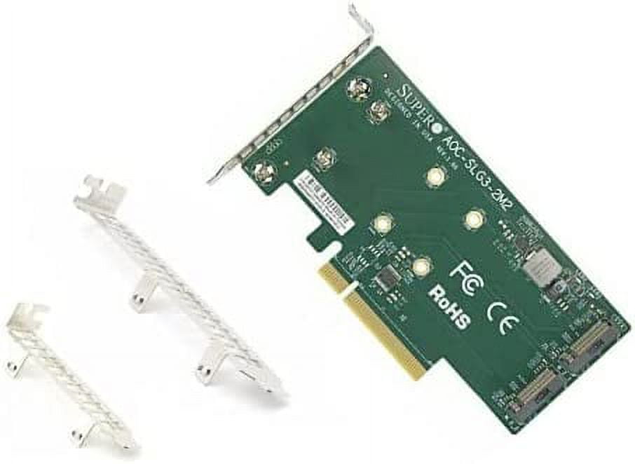 *NEW* Supermicro AOC-SLG3-2M2 PCIe Add-On Card for up to Two NVMe SSDs ...