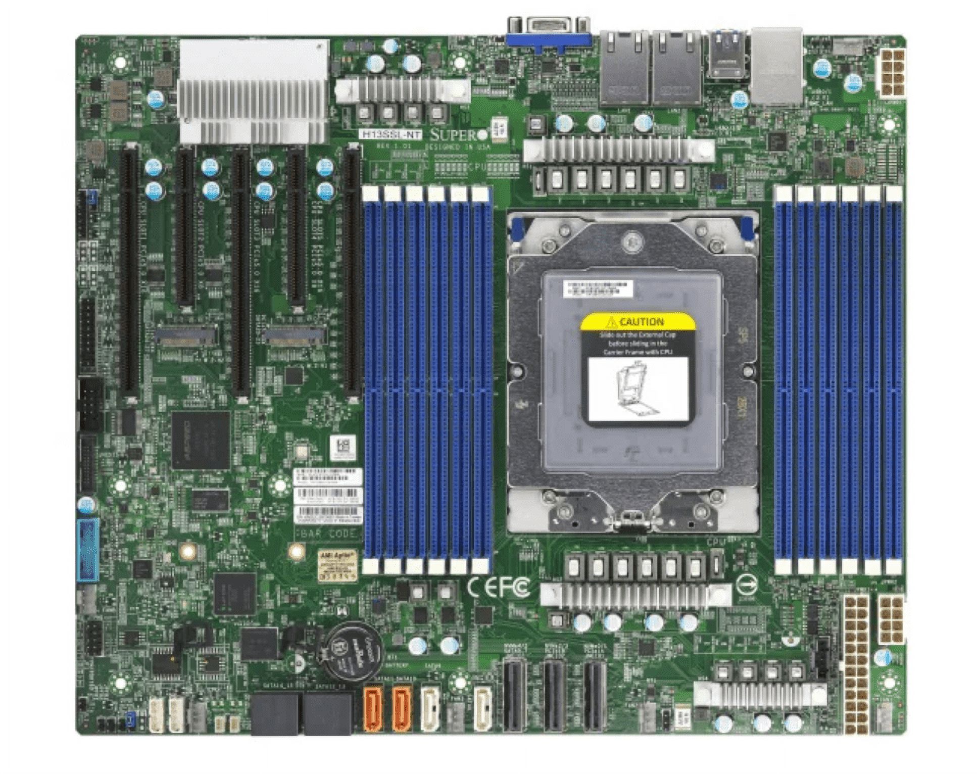 Supermicro CPU Motherboard H13SSL-NT - AMD EPYC 9004, Single Socket SP5 ...