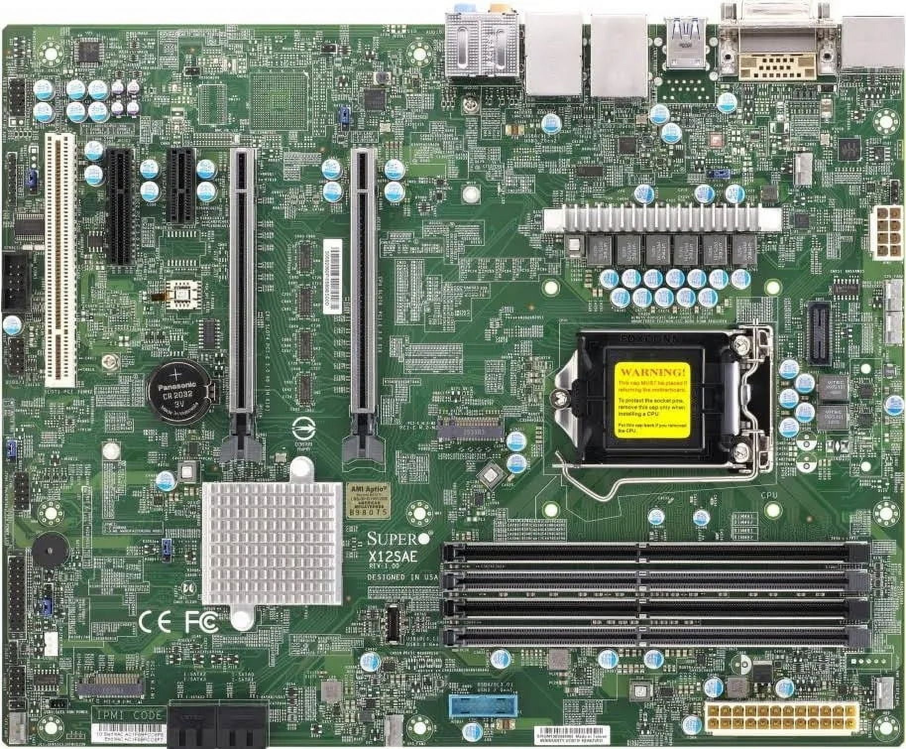 *NEW* Supermicro X12SAE ATX Motherboard Intel W480 Chipset - Single Socket LGA-1200 (Socket H5 ...