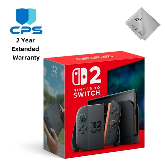 NEW TEC Nintendo Switch 2 Console + 2-Year CPS Extended Warranty Bundle ...